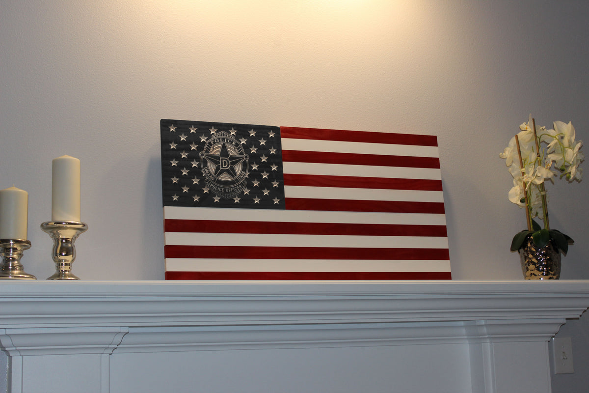 Wooden American Flag Custom Union Design – 1.1 Woodworks